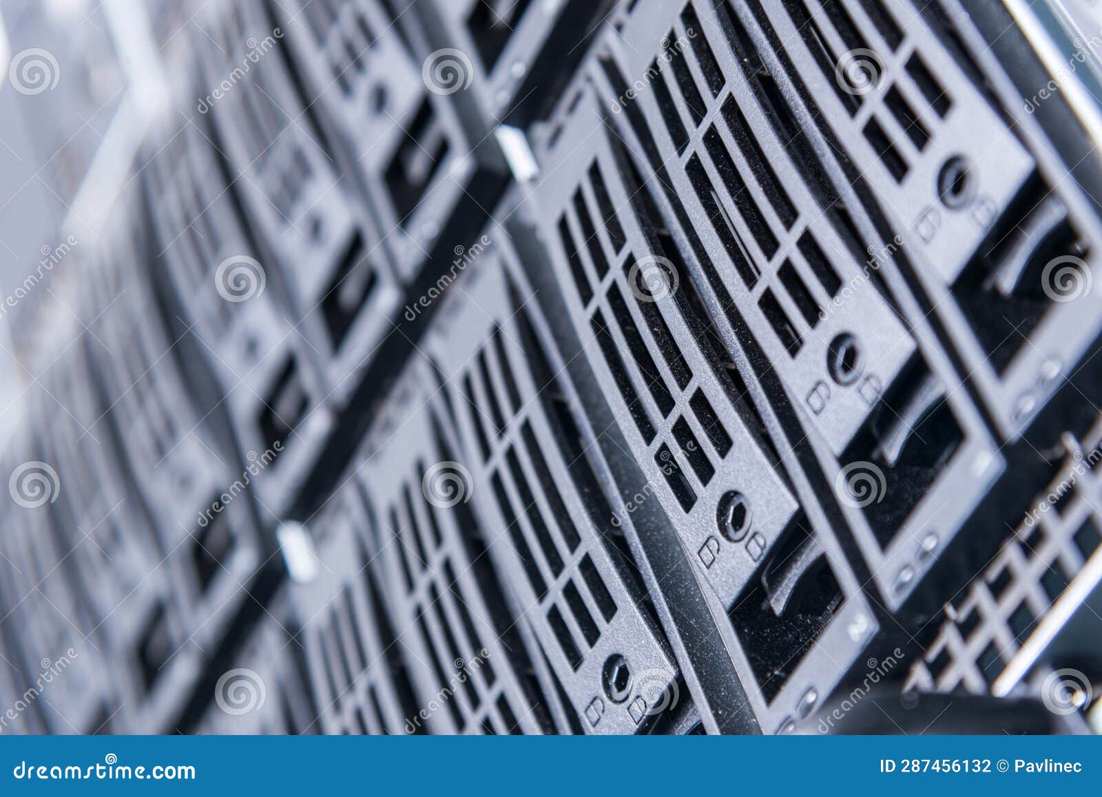 Cluster of Data Storage Hard Drives Inside Server Room Stock Photo ...