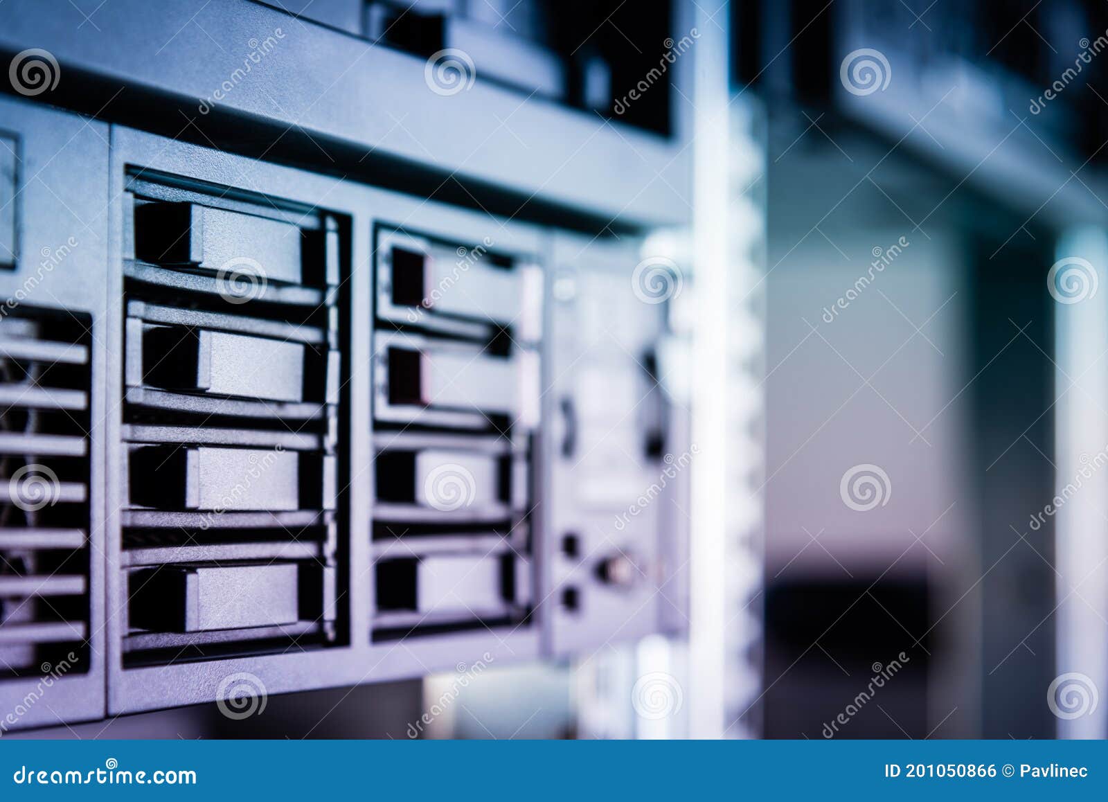 Cluster of Data Storage SSD Hard Drives Inside Server Rack Stock Photo ...