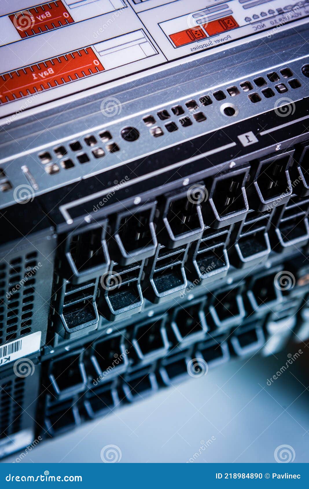 Cluster of Data Storage SSD Hard Drives Inside Server Rack Stock Photo ...