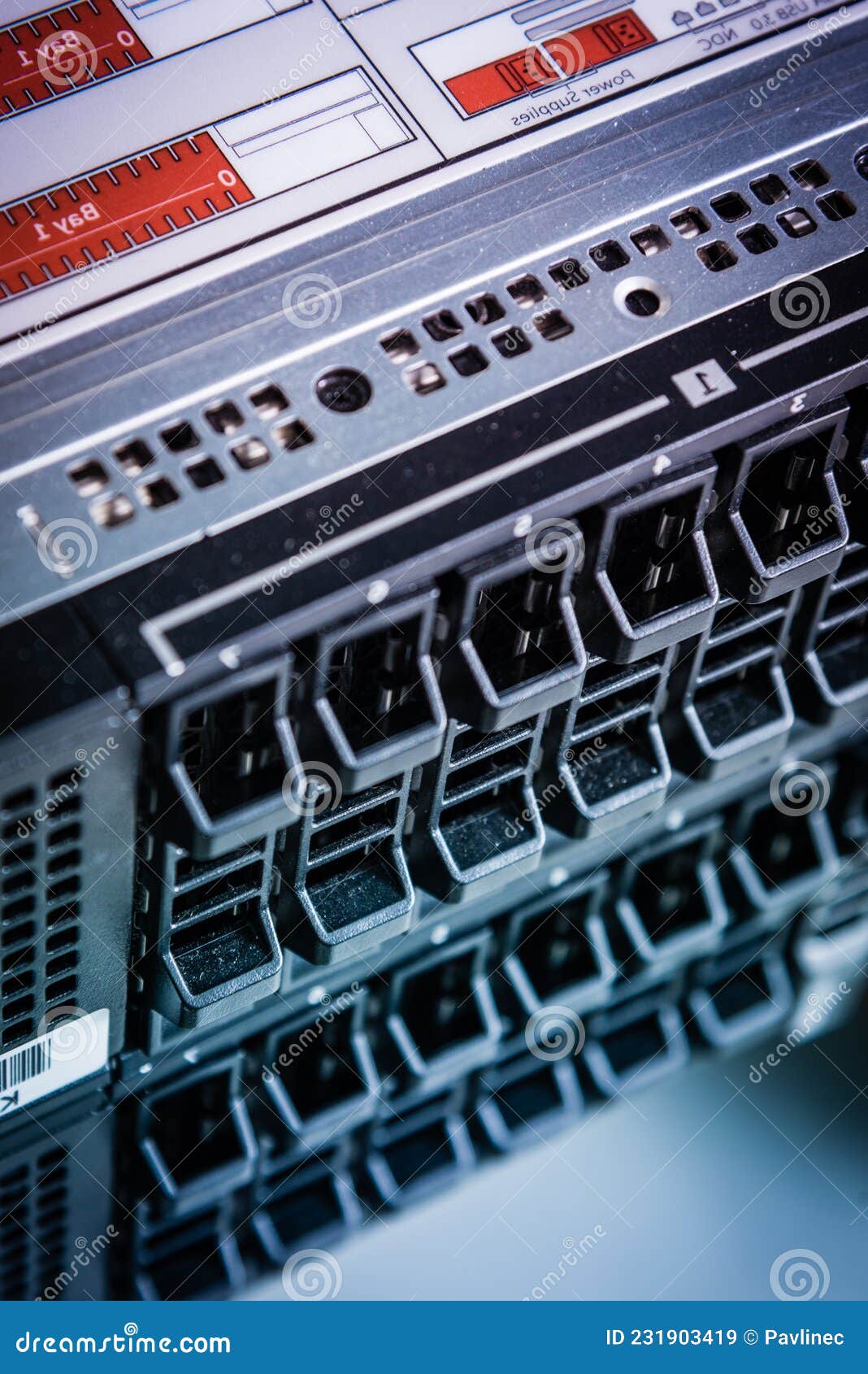 Cluster of Data Storage SSD Hard Drives Inside Server Rack Stock Image ...