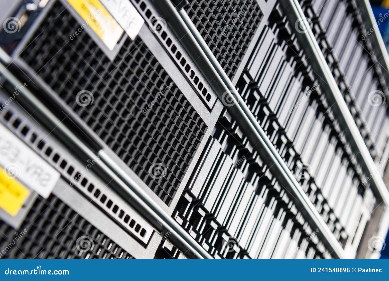 Cluster of Data Storage SSD Hard Drives Inside Server Rack Stock Photo ...