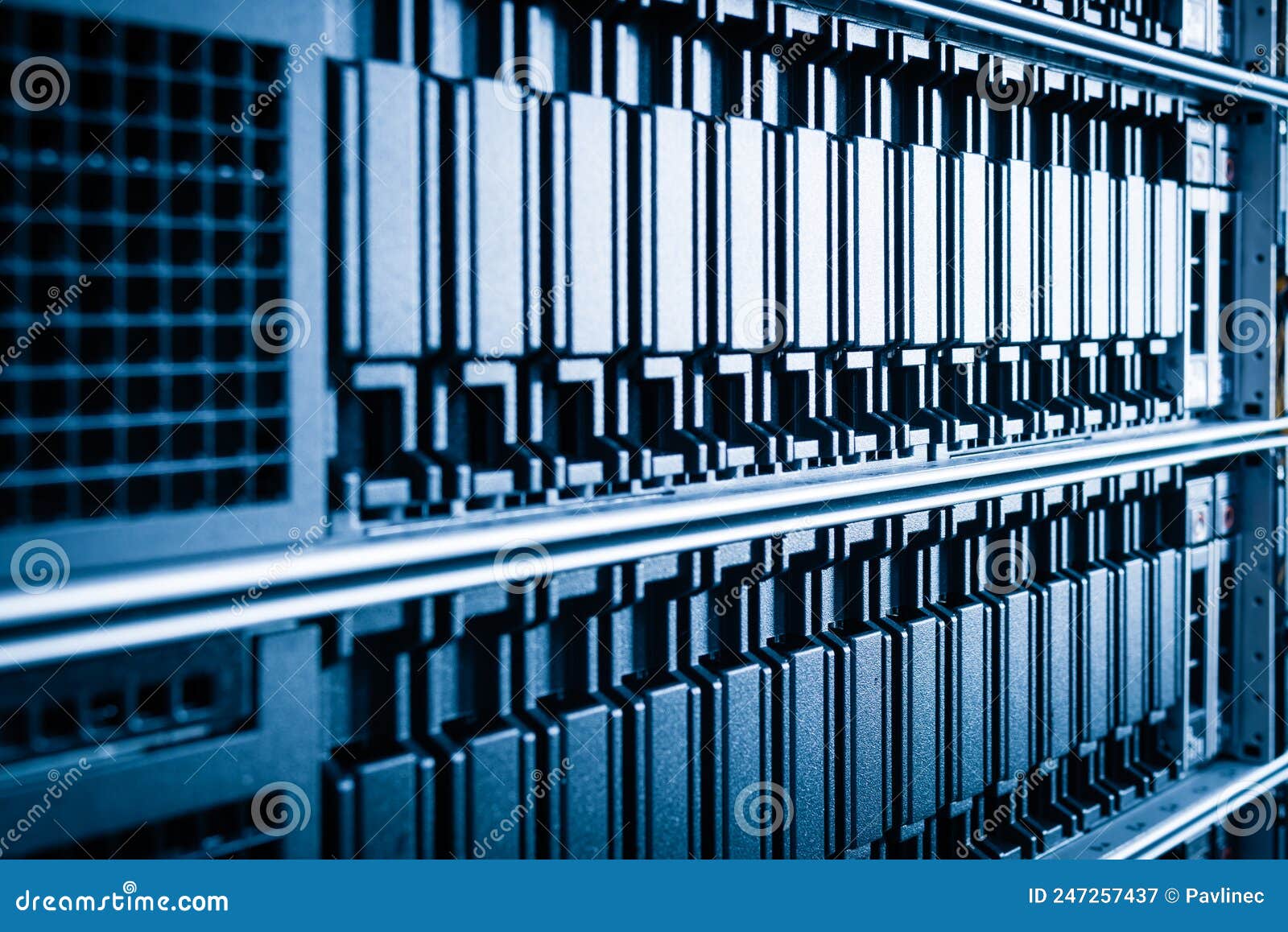 Cluster of Data Storage SSD Hard Drives Inside Server Rack Stock Image ...