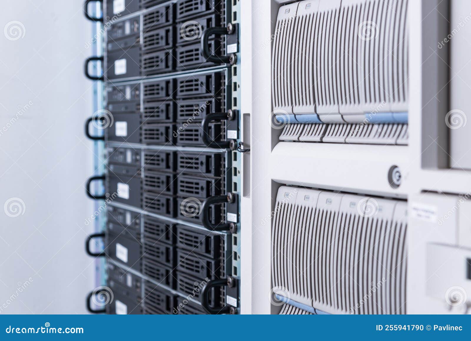 Cluster of Data Storage SSD Hard Drives Inside Server Rack Stock Photo ...