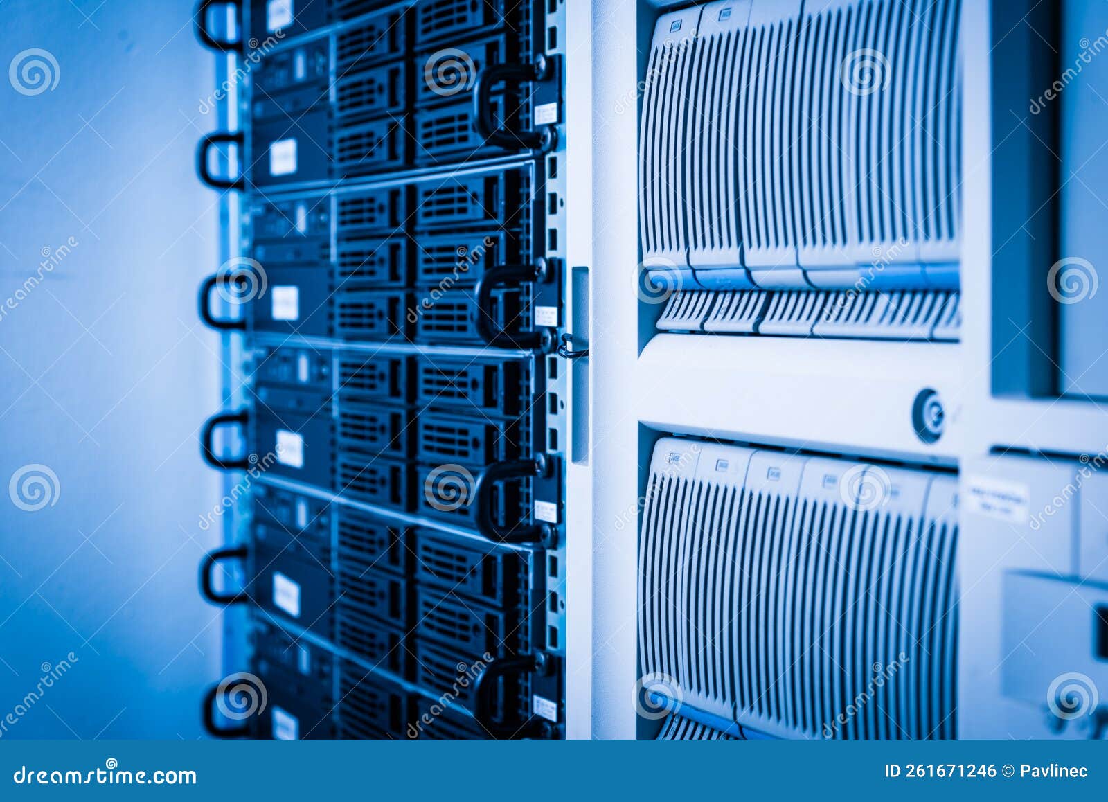 Cluster of Data Storage SSD Hard Drives Inside Server Rack Stock Photo ...