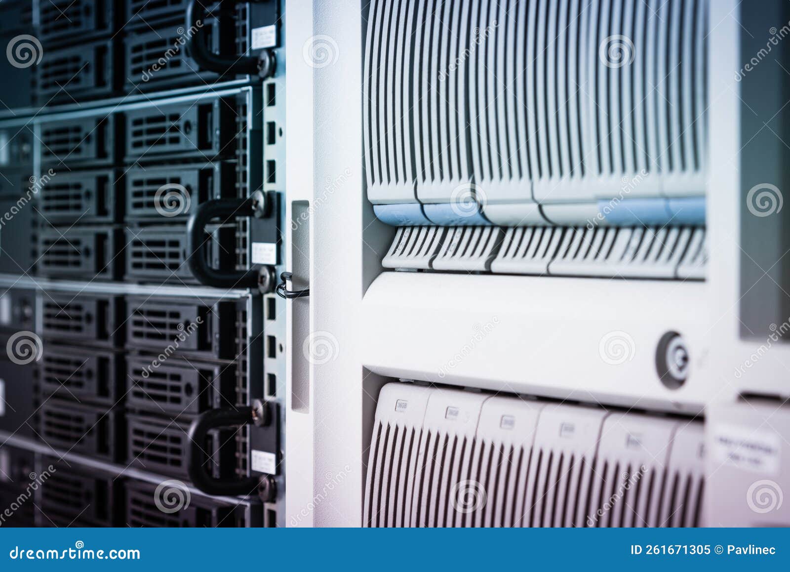 Cluster of Data Storage SSD Hard Drives Inside Server Rack Stock Image ...