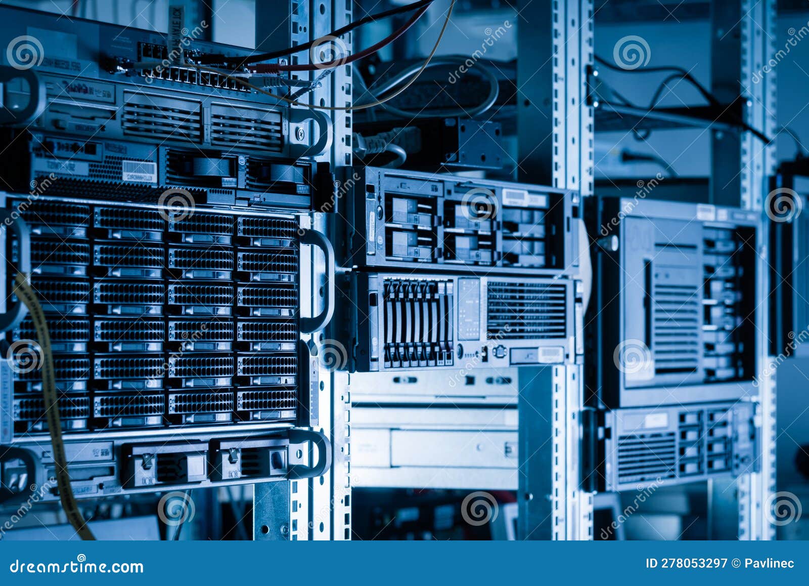 Cluster of Data Storage SSD Hard Drives Inside Server Rack Stock Image ...