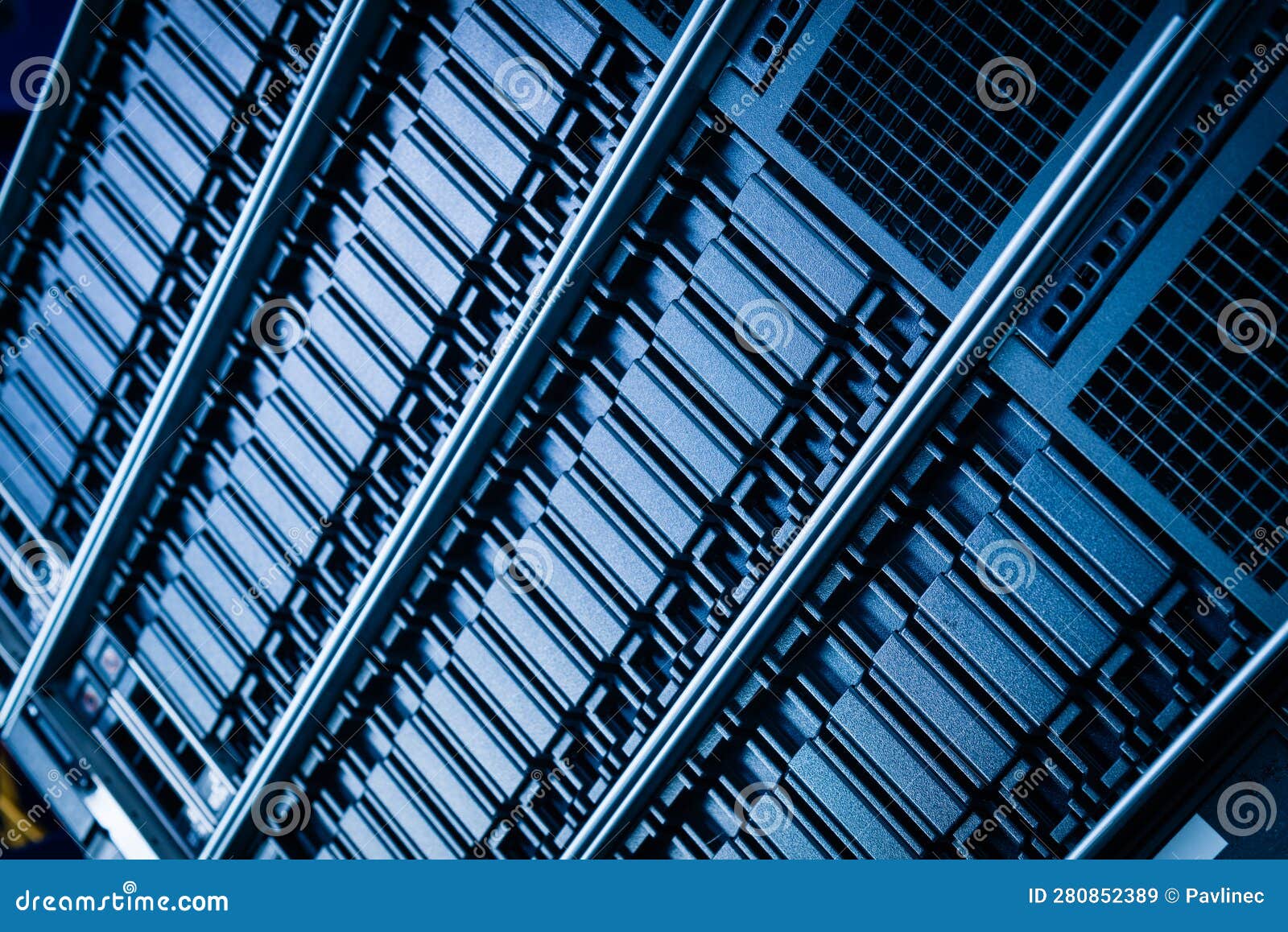 Cluster of Data Storage SSD Hard Drives Inside Server Rack Stock Image ...