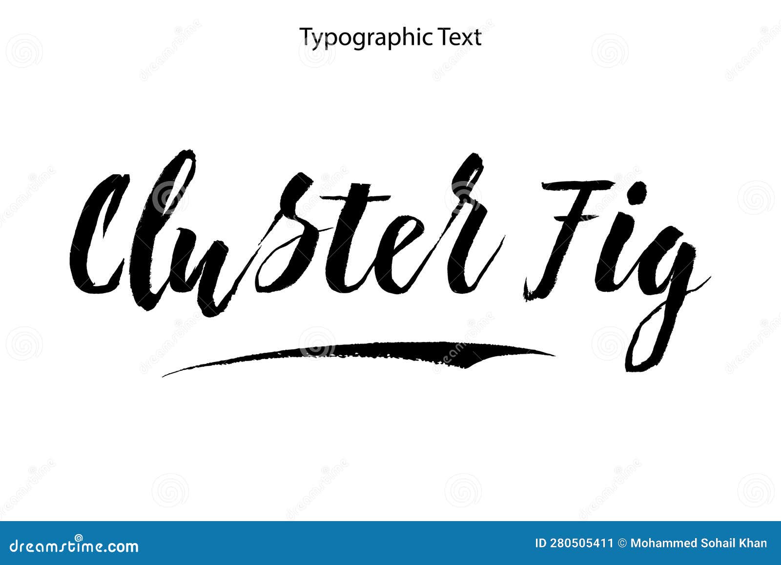 Cluster Fig Elegant Typography Lettering Text Vector Design Quote Stock ...