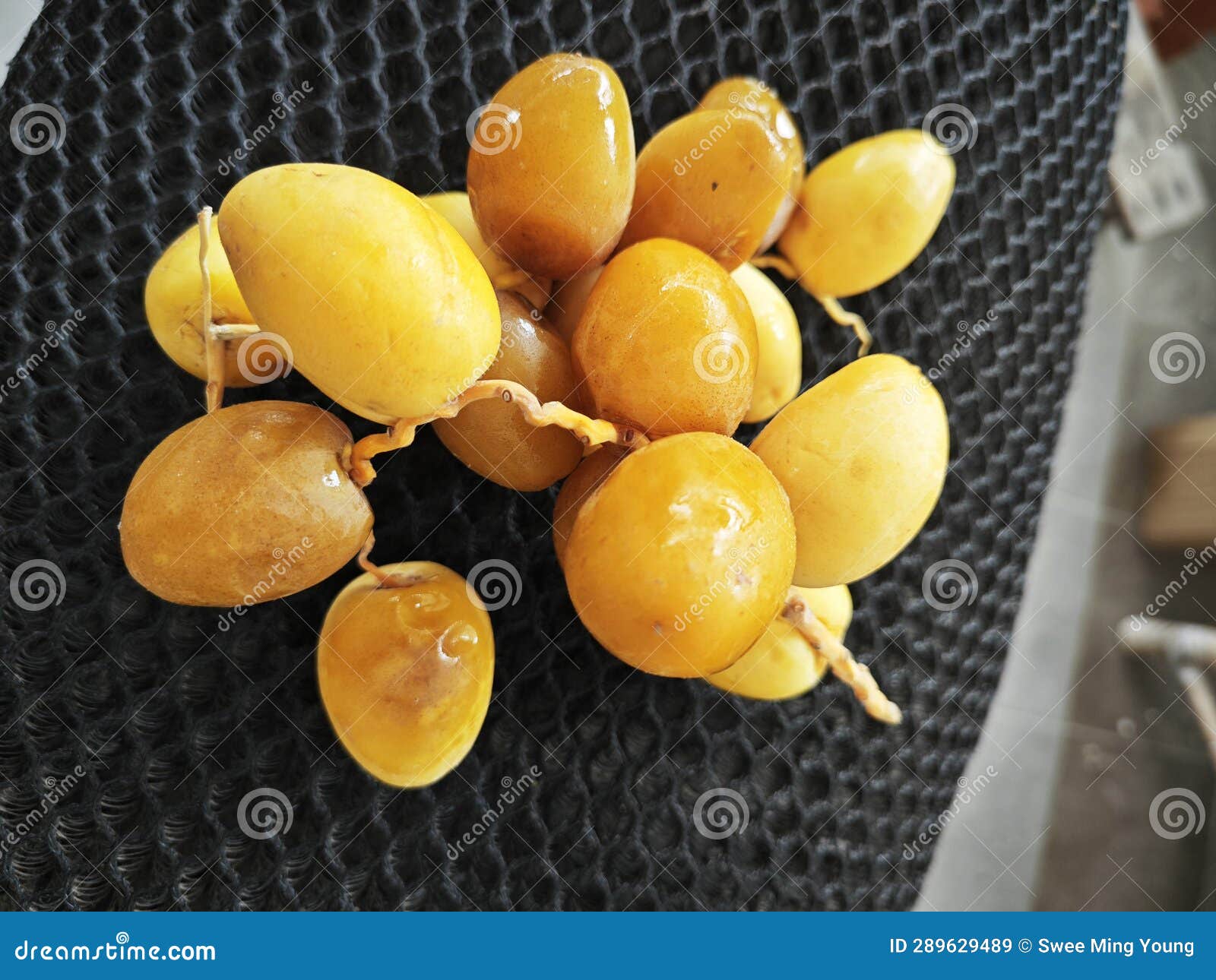 Cluster of Fresh Ripe Yellow Date. Stock Image - Image of ripe, branch ...