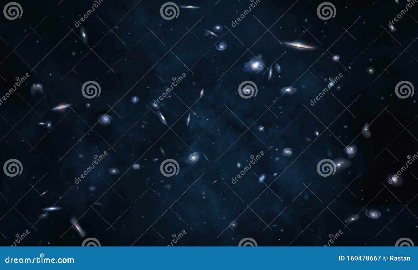 Cluster of galaxies stock image. Image of discovery - 160478667