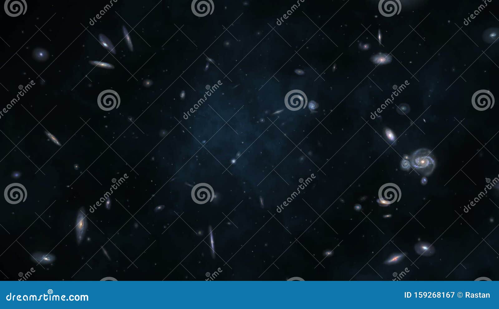 Cluster of galaxies stock video. Video of science, astronomy - 159268167