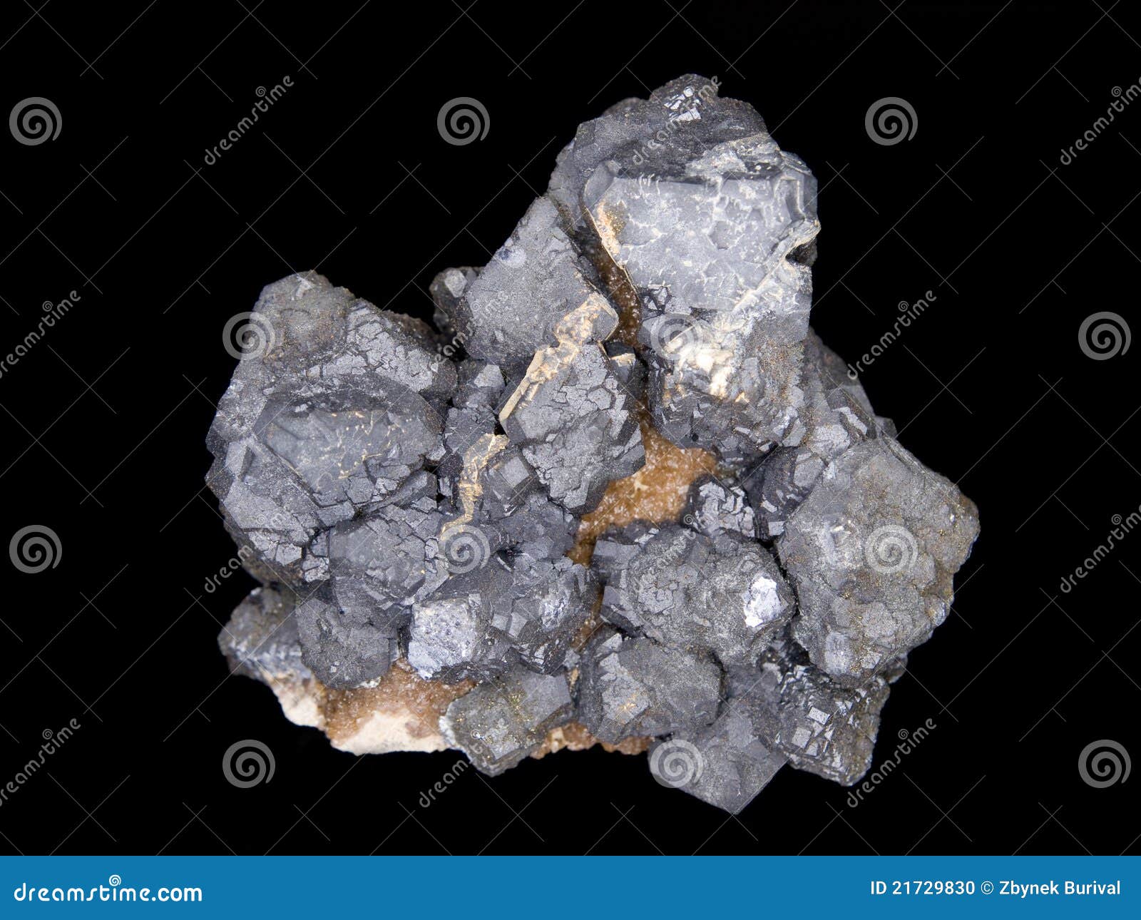 Cluster of galena crystals stock photo. Image of crystal - 21729830