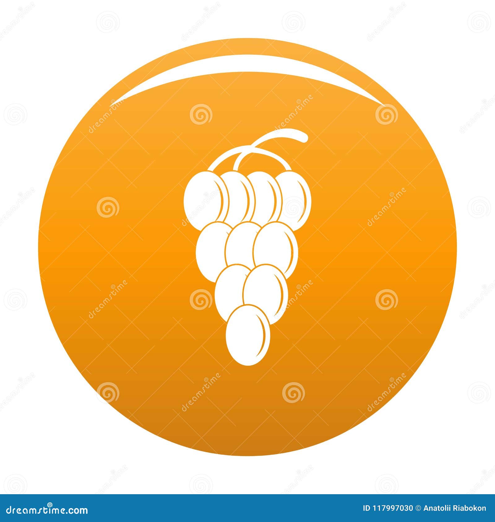 Cluster Grape Icon Vector Orange Stock Vector - Illustration of logo ...