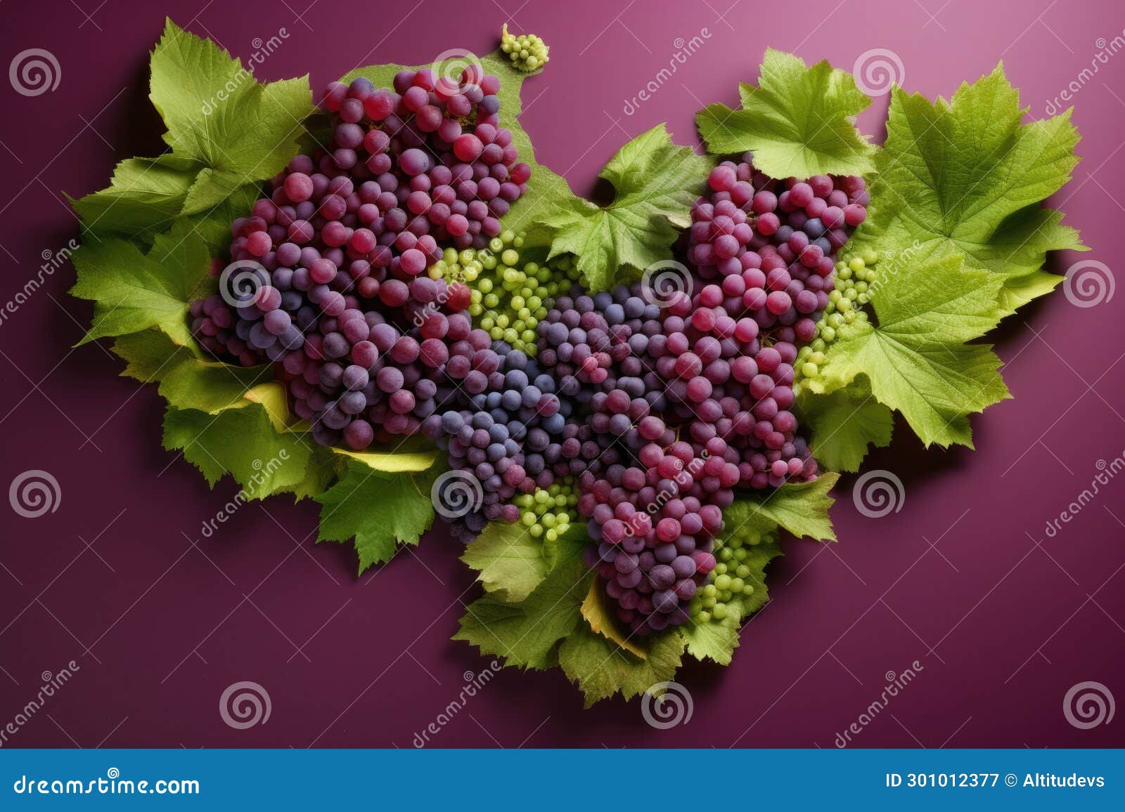 A Cluster of Grapes Forming a Natural Map of a Continent Stock Image ...