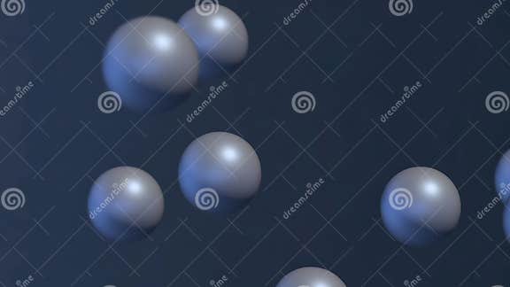 A Cluster of Gray Spheres Against a Dark Background Representing ...