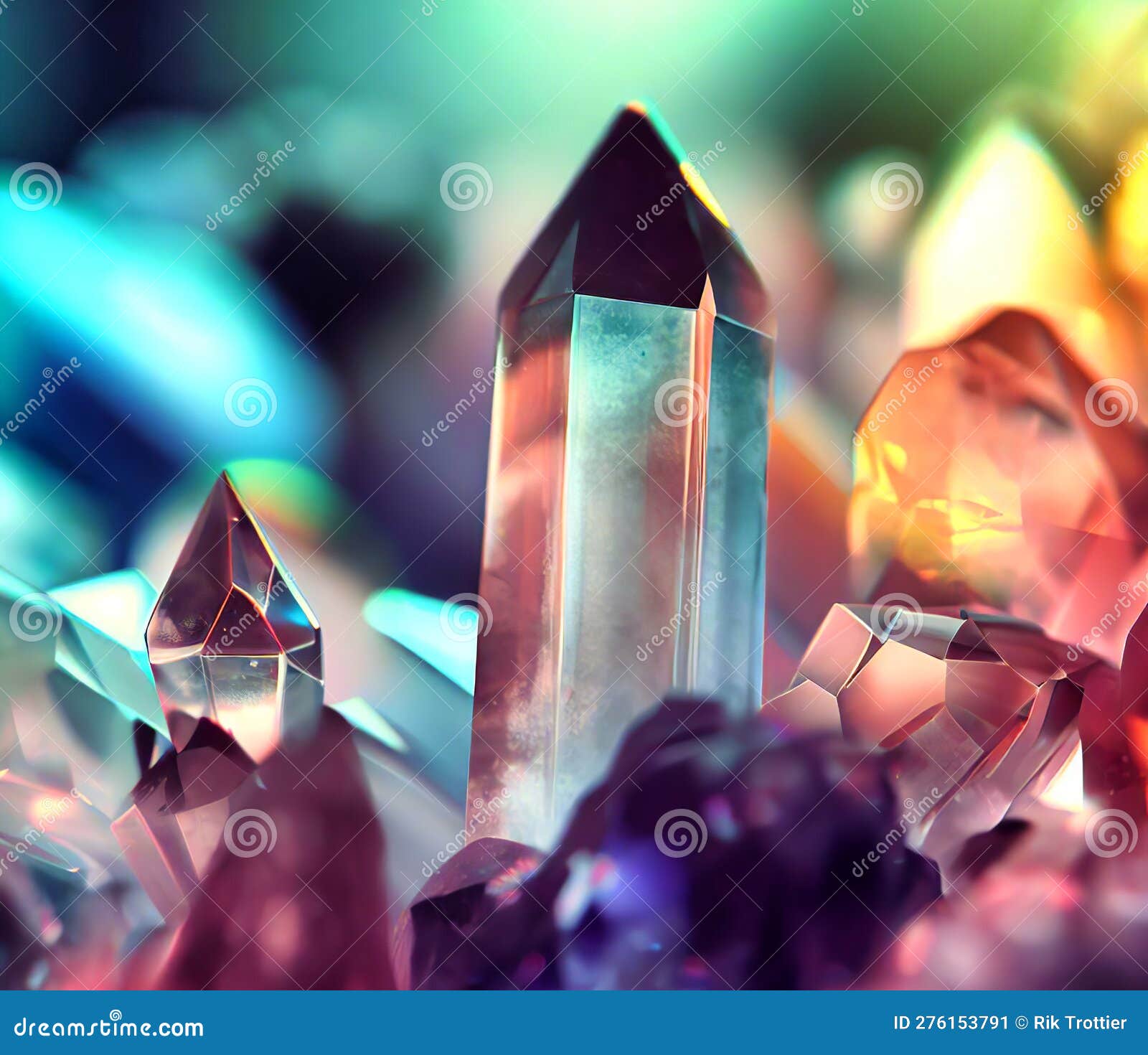 Cluster of grown Crystals stock illustration. Illustration of hard ...