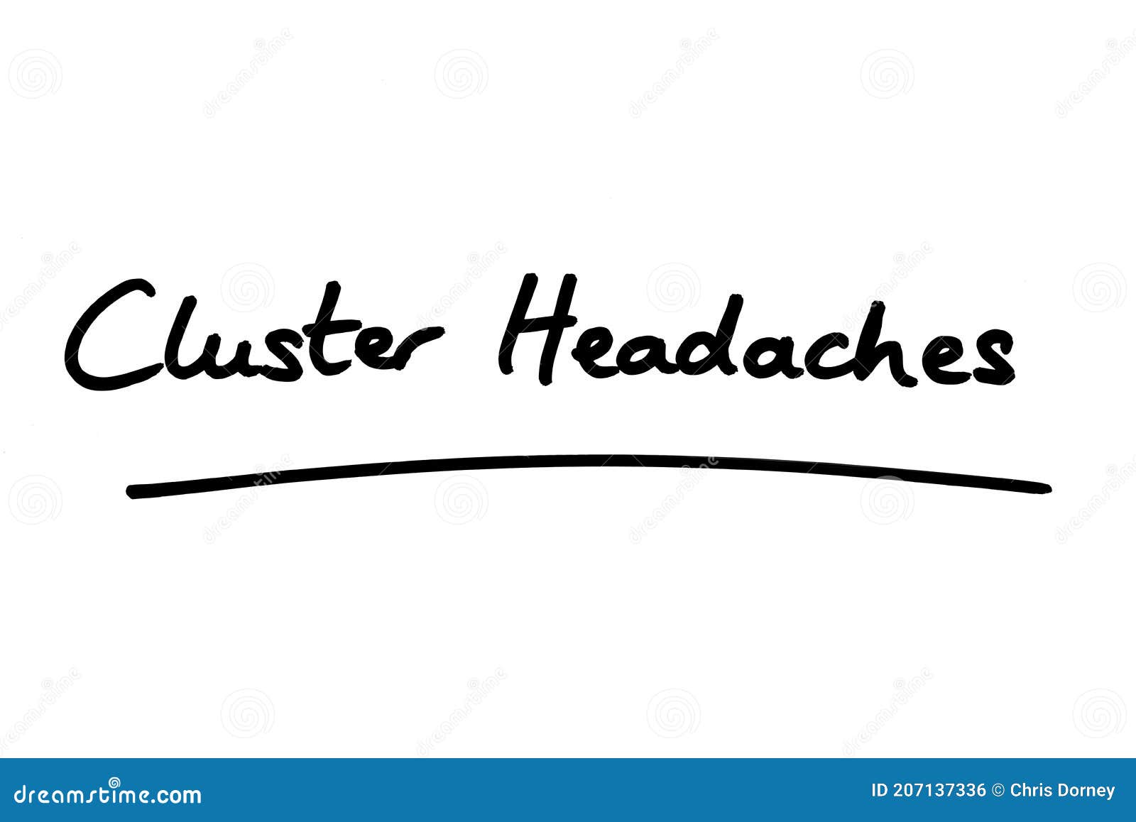 Cluster Headaches stock illustration. Illustration of concept - 207137336