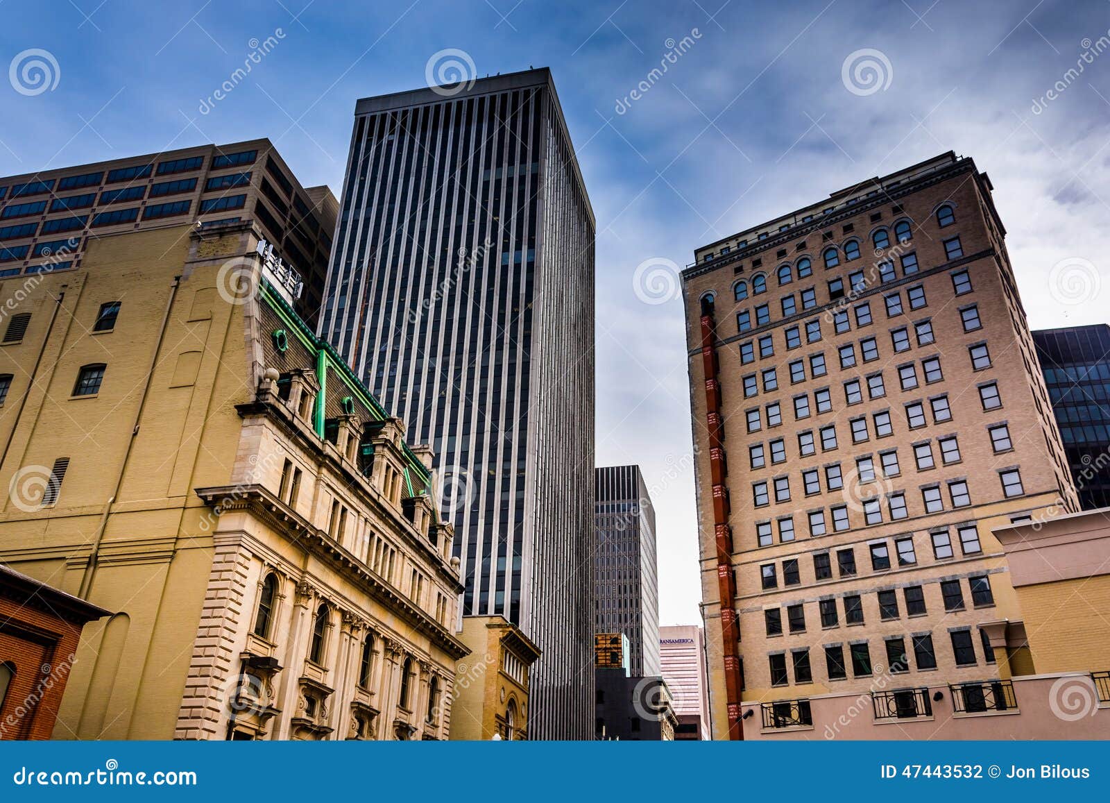Cluster of Highrises in Downtown Baltimore, Maryland. Stock Photo ...