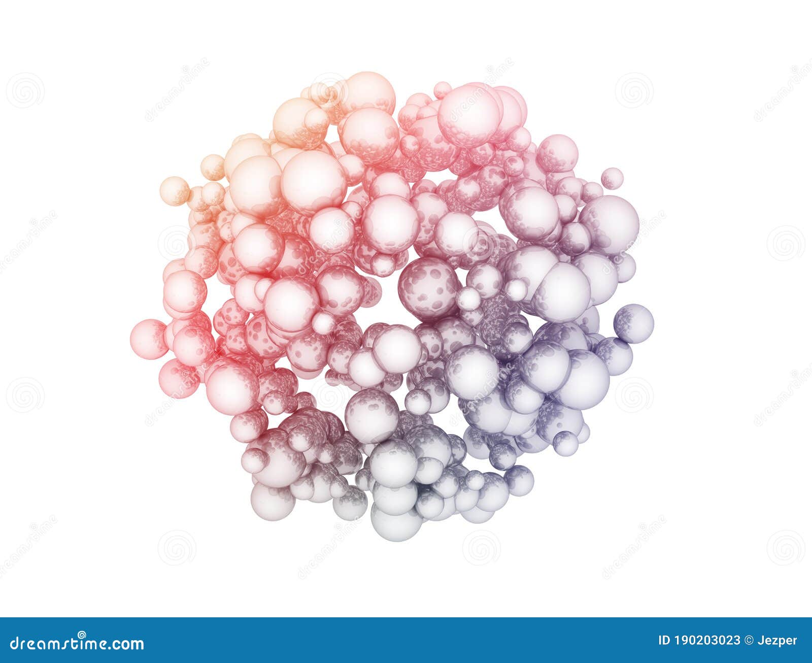 Cluster of Metallic Spheres Stock Illustration - Illustration of ...