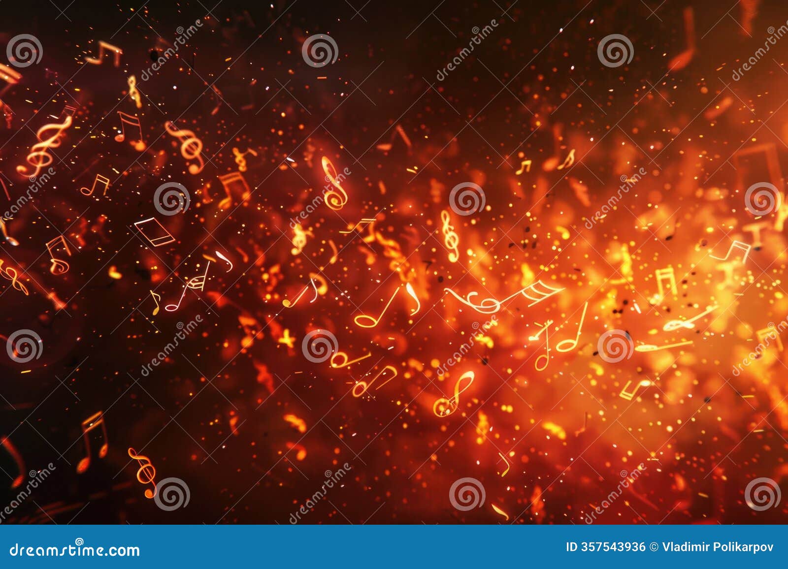 A Cluster of Musical Notes Suspended in Mid-air Stock Photo - Image of ...