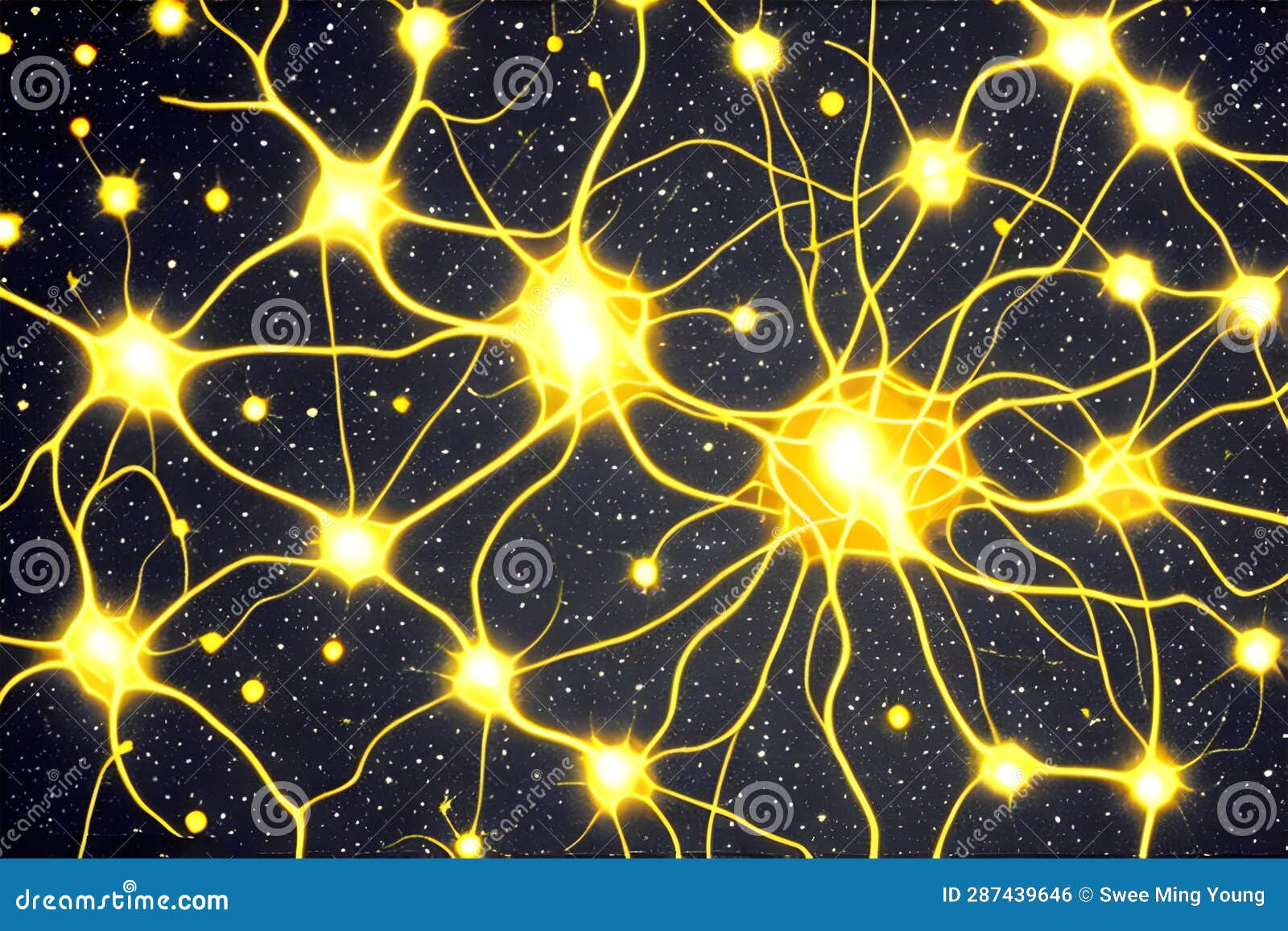 A Cluster of Neuron Floats and Branches Out with Axons and Dendrites of ...