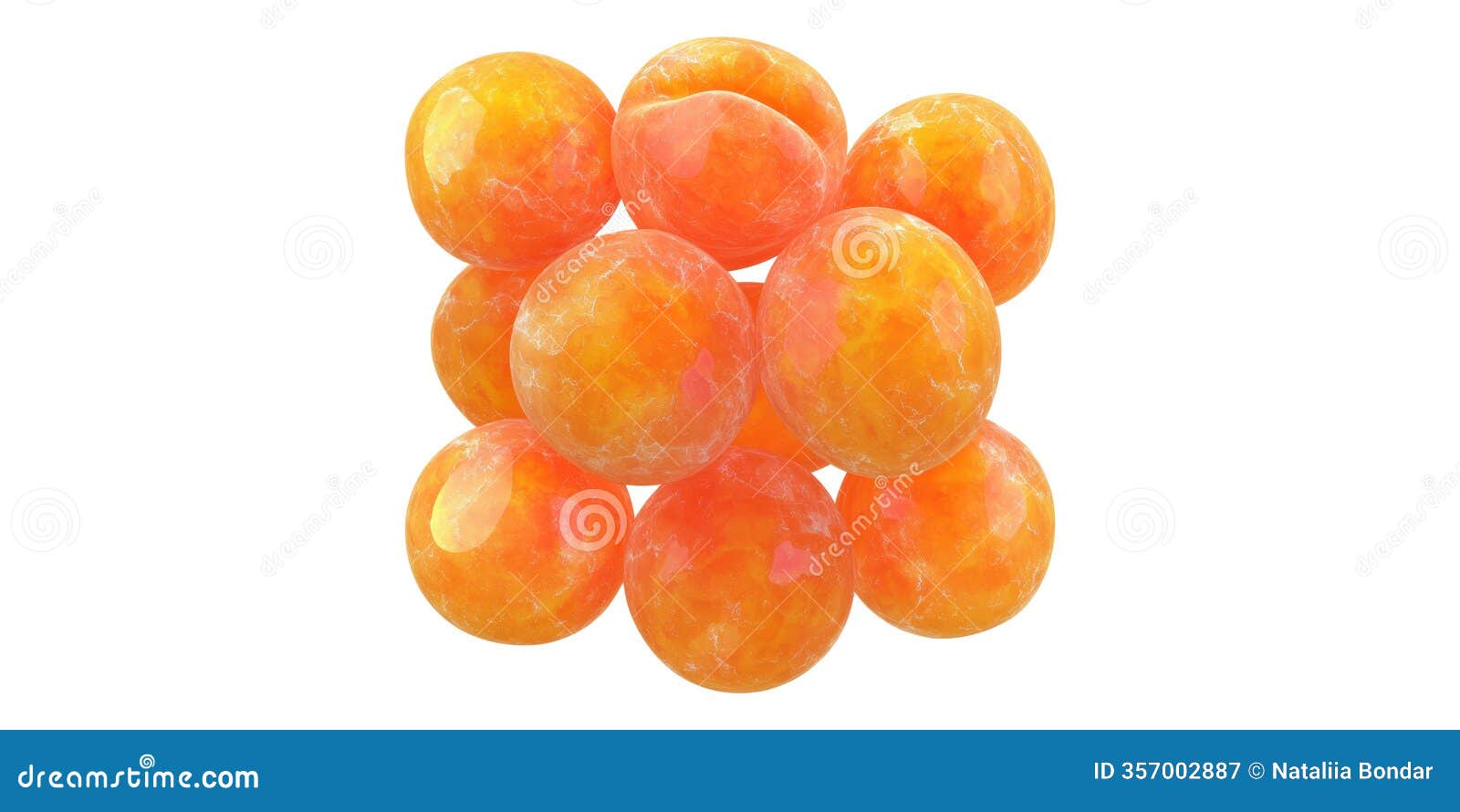 Cluster of Orange Marbles Isolated on Transparent Background Stock ...