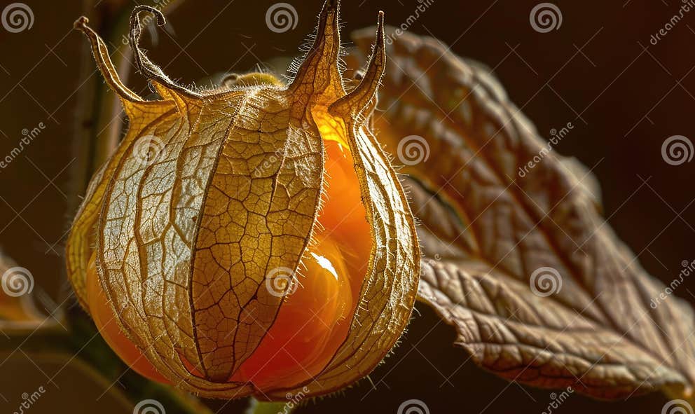 A Cluster of Physalis with Their Husks Stock Image - Image of food ...