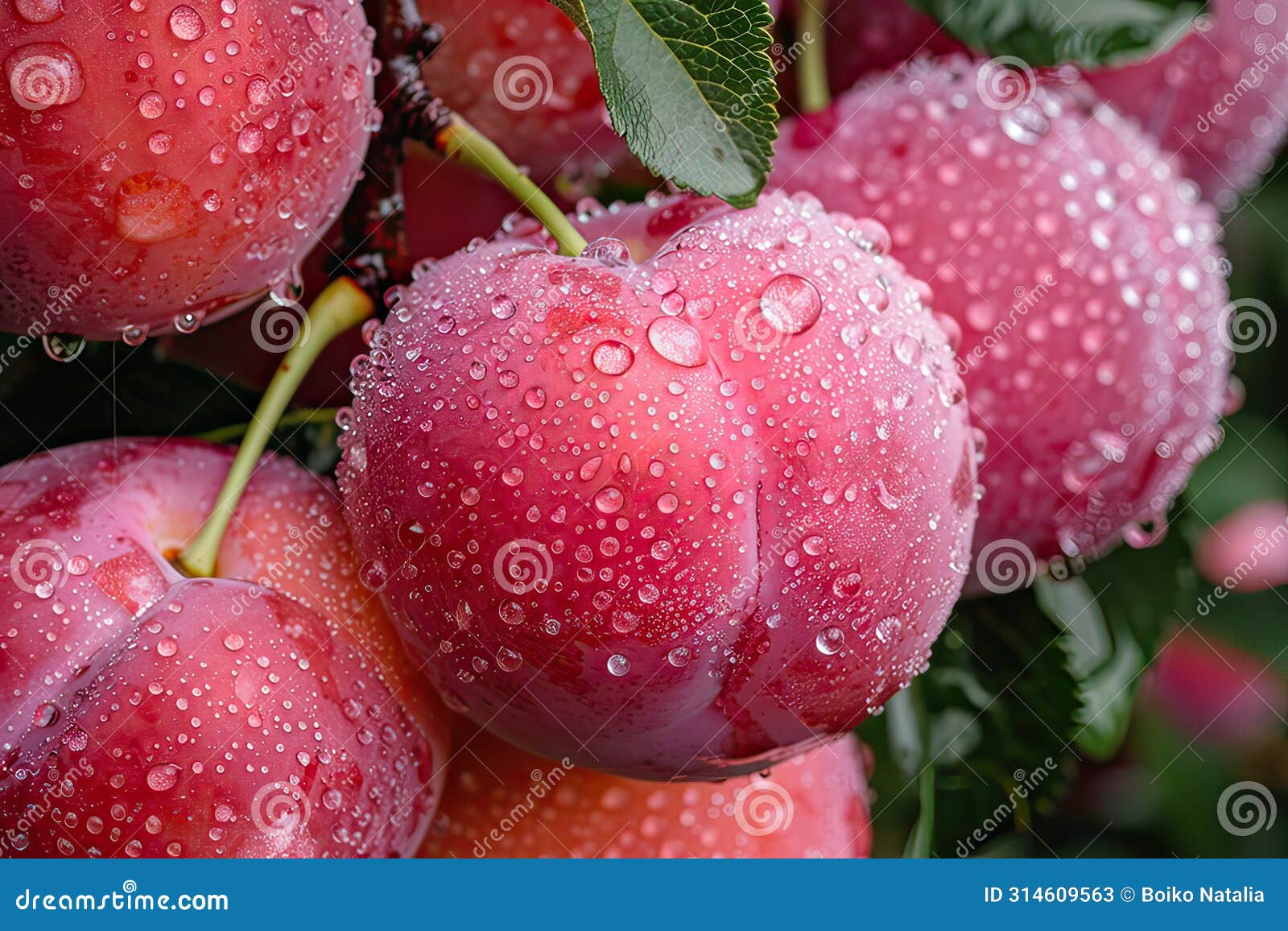 A Cluster of Plums, a Fruit and Natural Food, Rest on the Table Stock ...