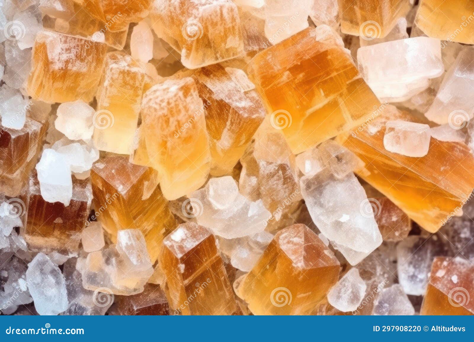 A Cluster of Raw, Unrefined Sugar Crystals Stock Photo - Image of brown ...