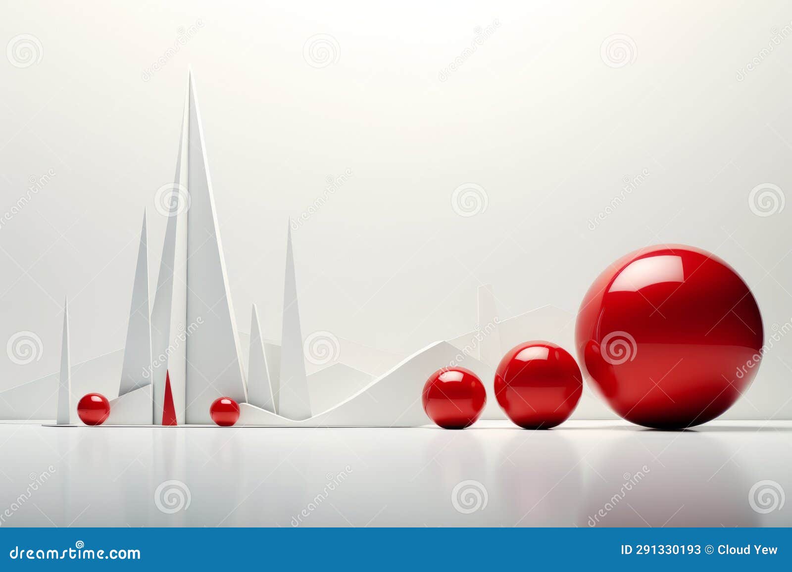 Cluster of Red Balls in a Vibrant Display Stock Illustration ...