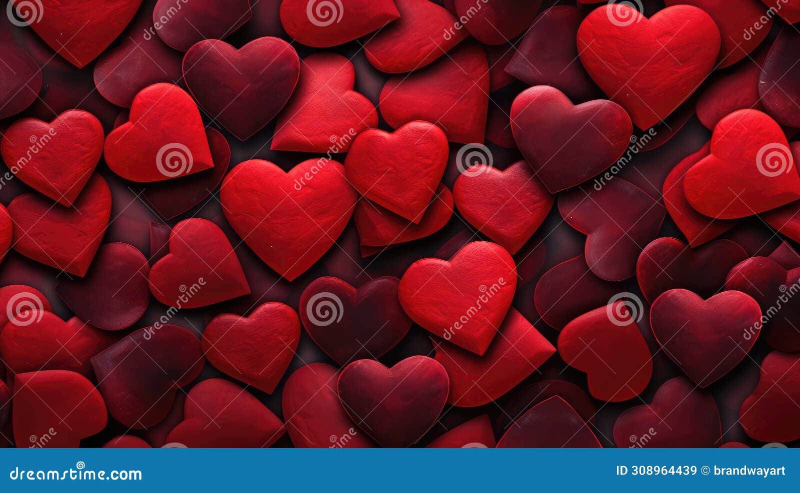 Cluster of Red Heart Shapes Stock Illustration - Illustration of ...