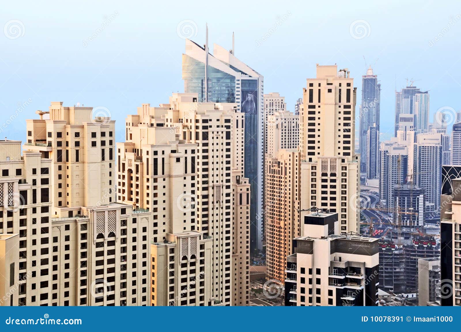 Cluster of Residential Buildings Stock Image - Image of successful ...