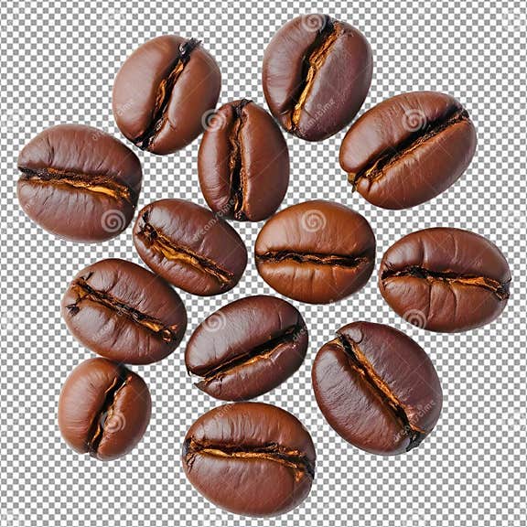A Cluster of Roasted Coffee Beans Stock Illustration - Illustration of ...