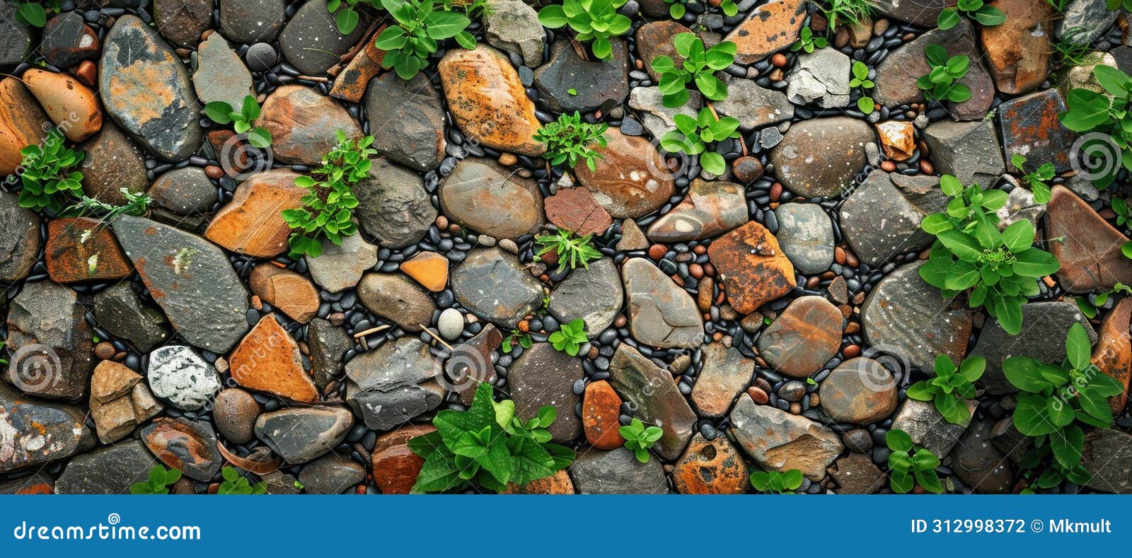 Cluster of Rocks with Plants Stock Photo - Image of stems, small: 312998372
