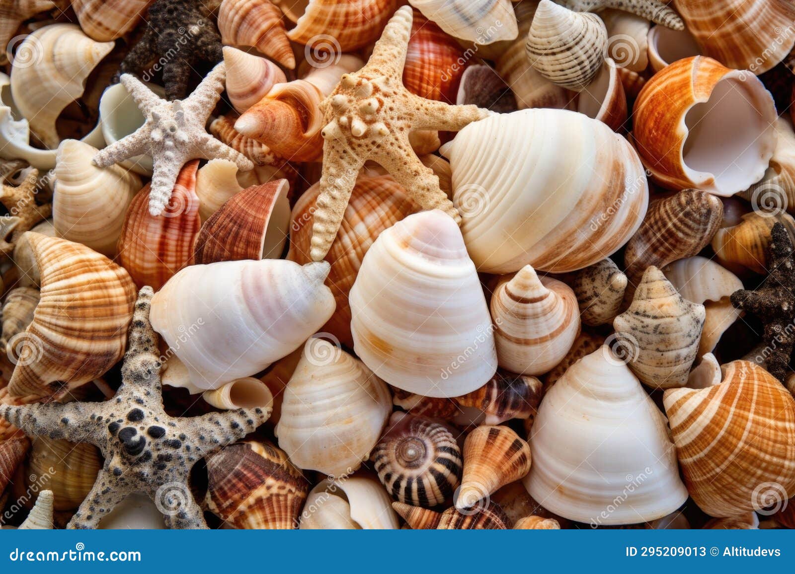 A Cluster of Seashells Collected from a Beach Stock Image - Image of ...