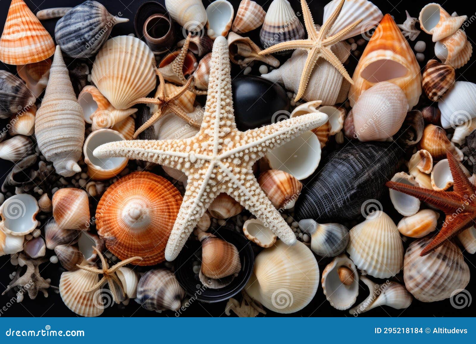 A Cluster of Seashells Collected from a Beach Stock Photo - Image of ...