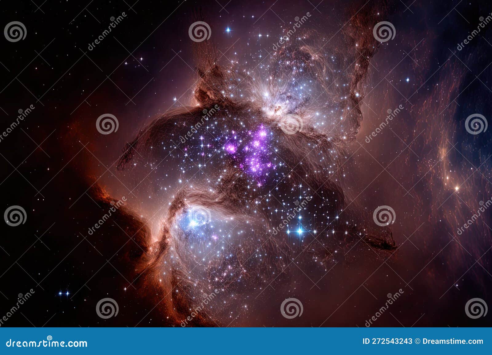`Starfield Nebula` Spaced Out Beautiful Galaxy Painting Stock Photo ...