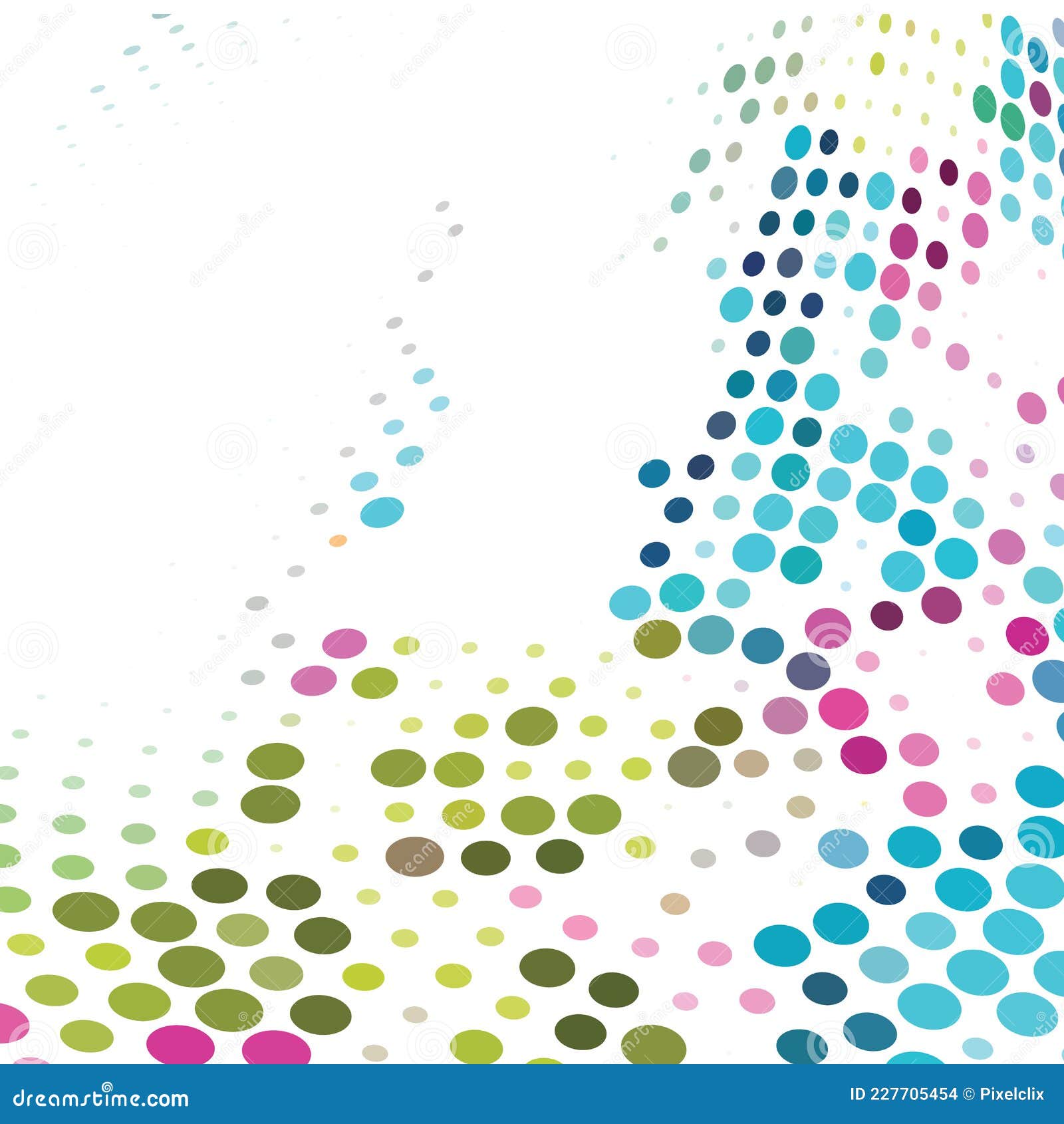 Cluster of Stationary Dots in Radial Form. Stock Illustration ...