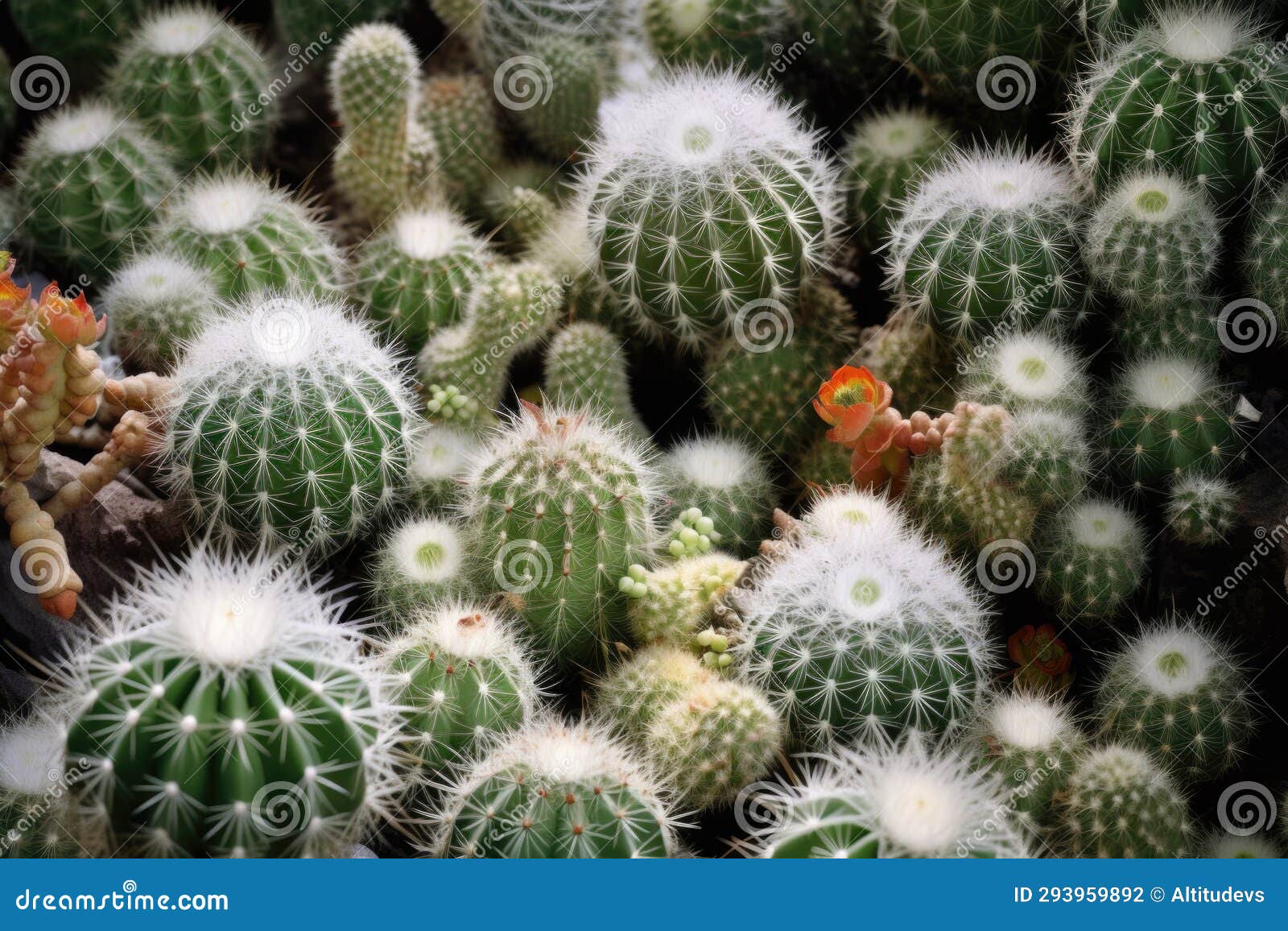 A Cluster of Tightly-packed Cacti Competing for Space Stock ...
