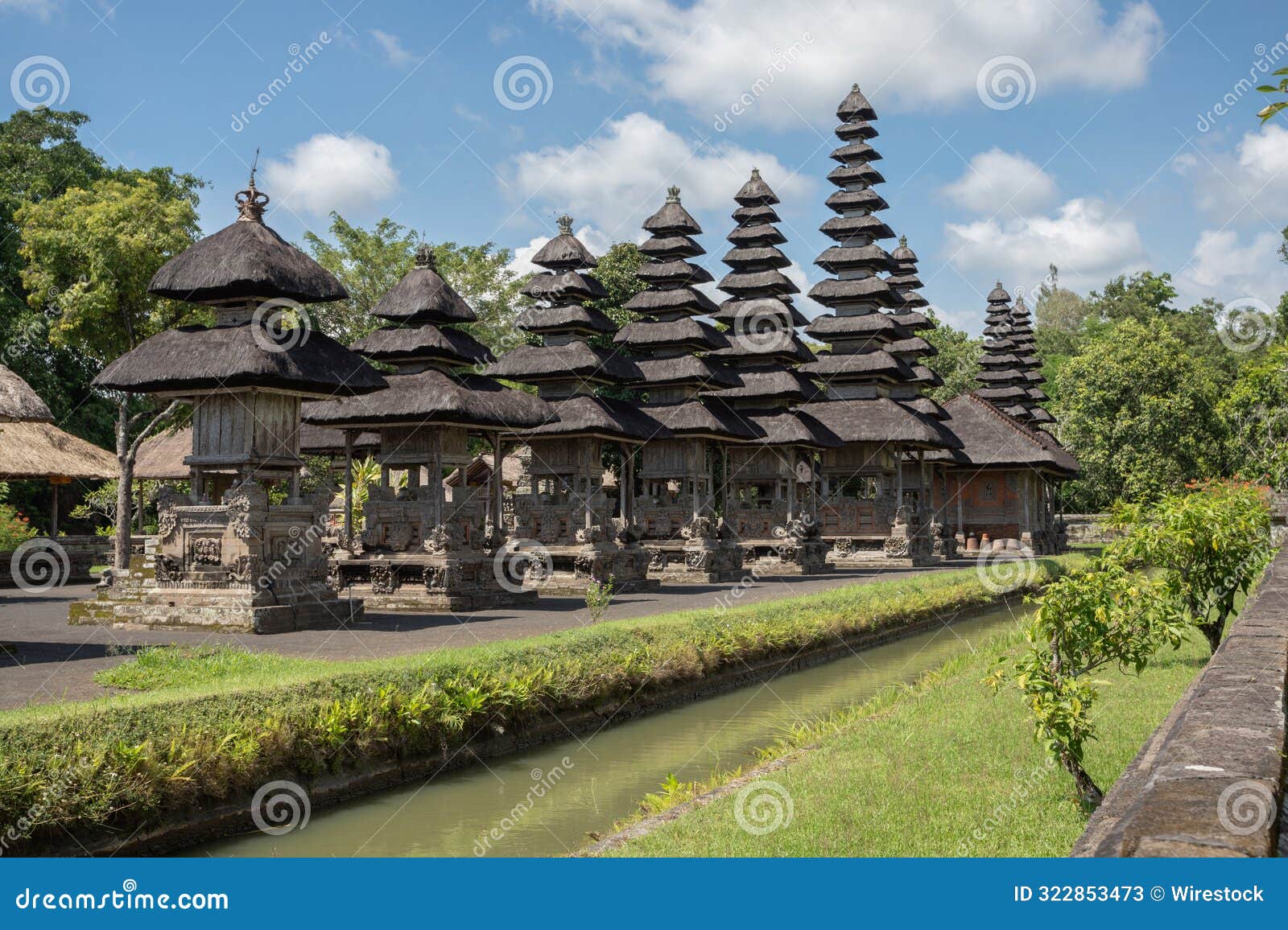 Cluster of Towering Skyscrapers Lining a River Stock Image - Image of ...