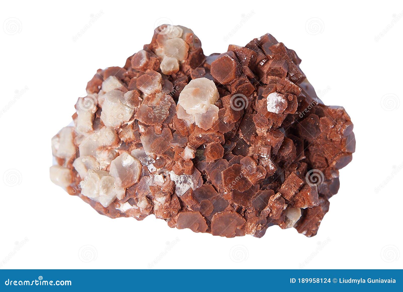 Cluster of Vanadinite Mineral, Ore of Vanadium. Isolated on White ...