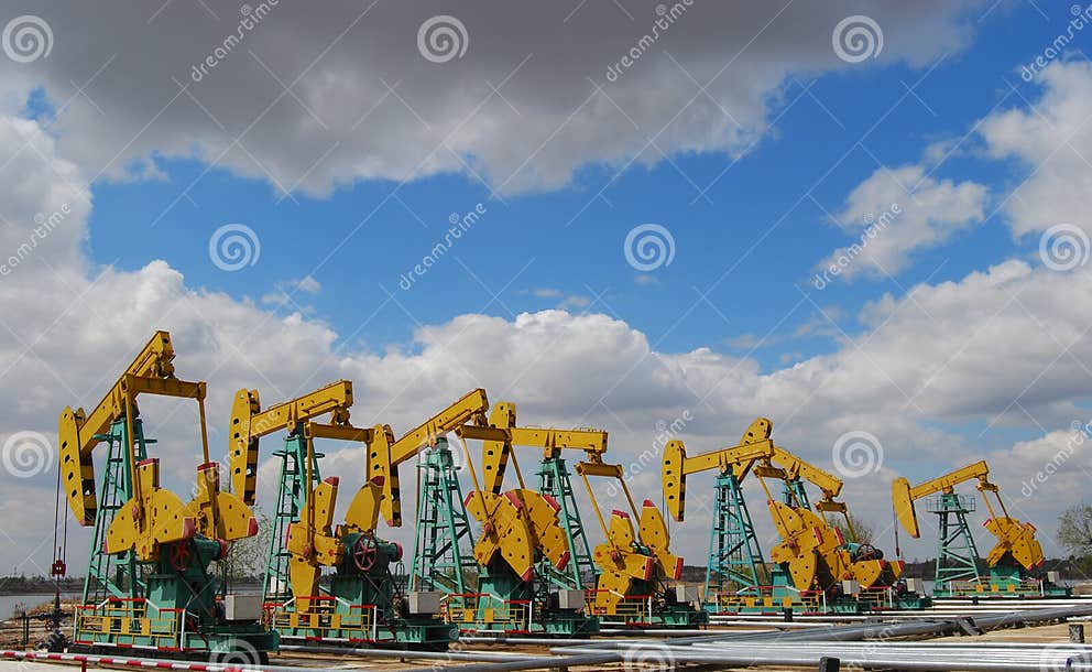 Cluster well stock image. Image of oilwell, oilfield, production - 5080947