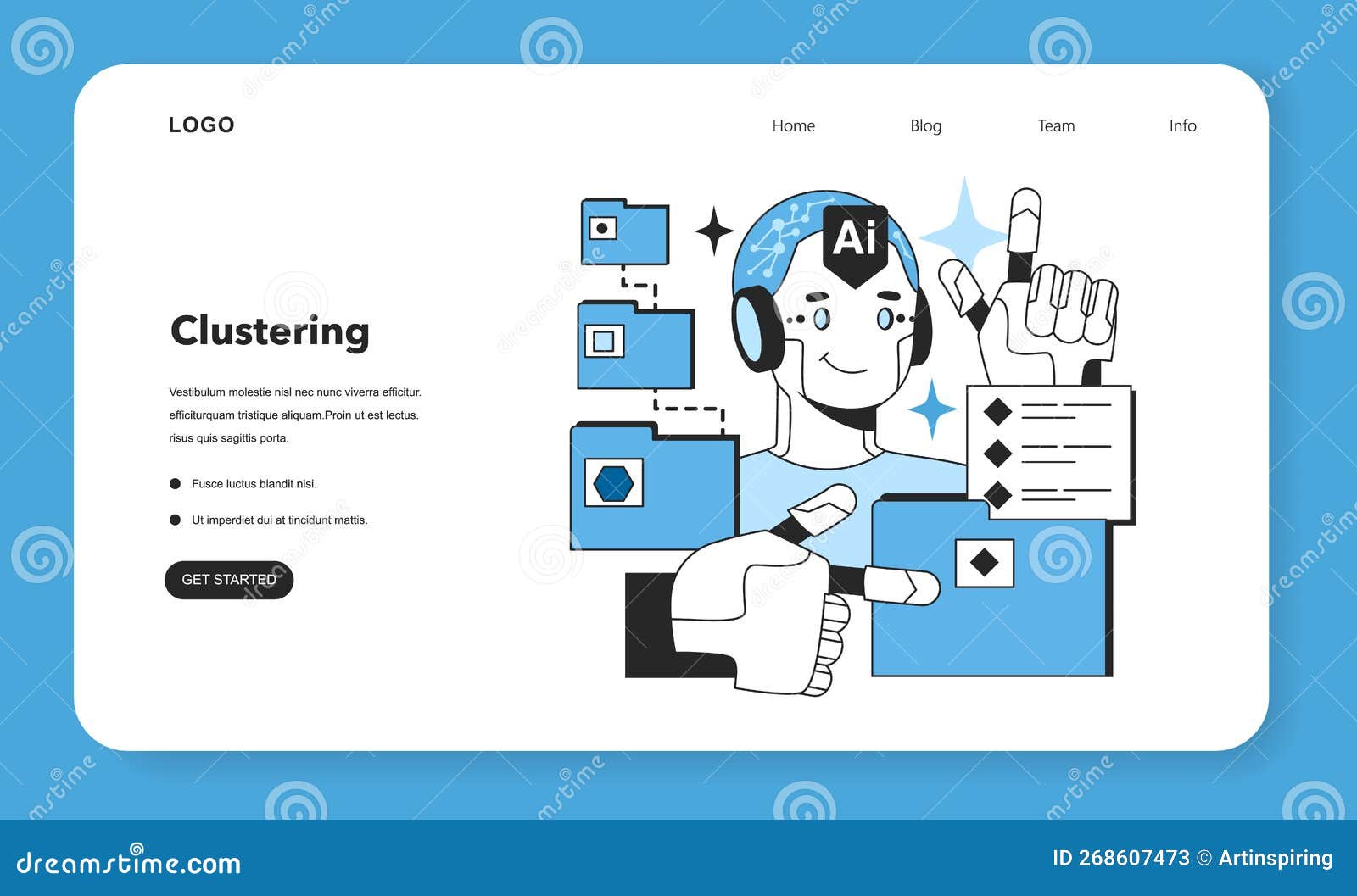 Clustering Web Banner or Landing Page. Artificial Neural Network Stock ...