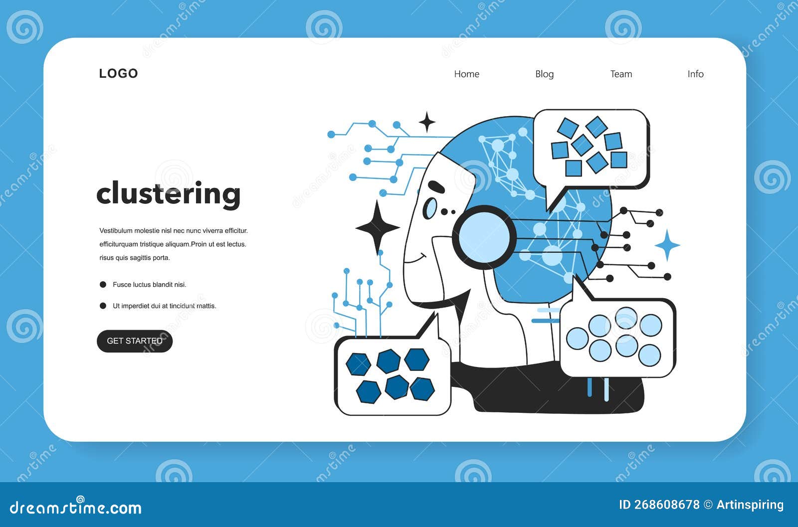 Clustering Web Banner or Landing Page. Artificial Neural Network Stock ...