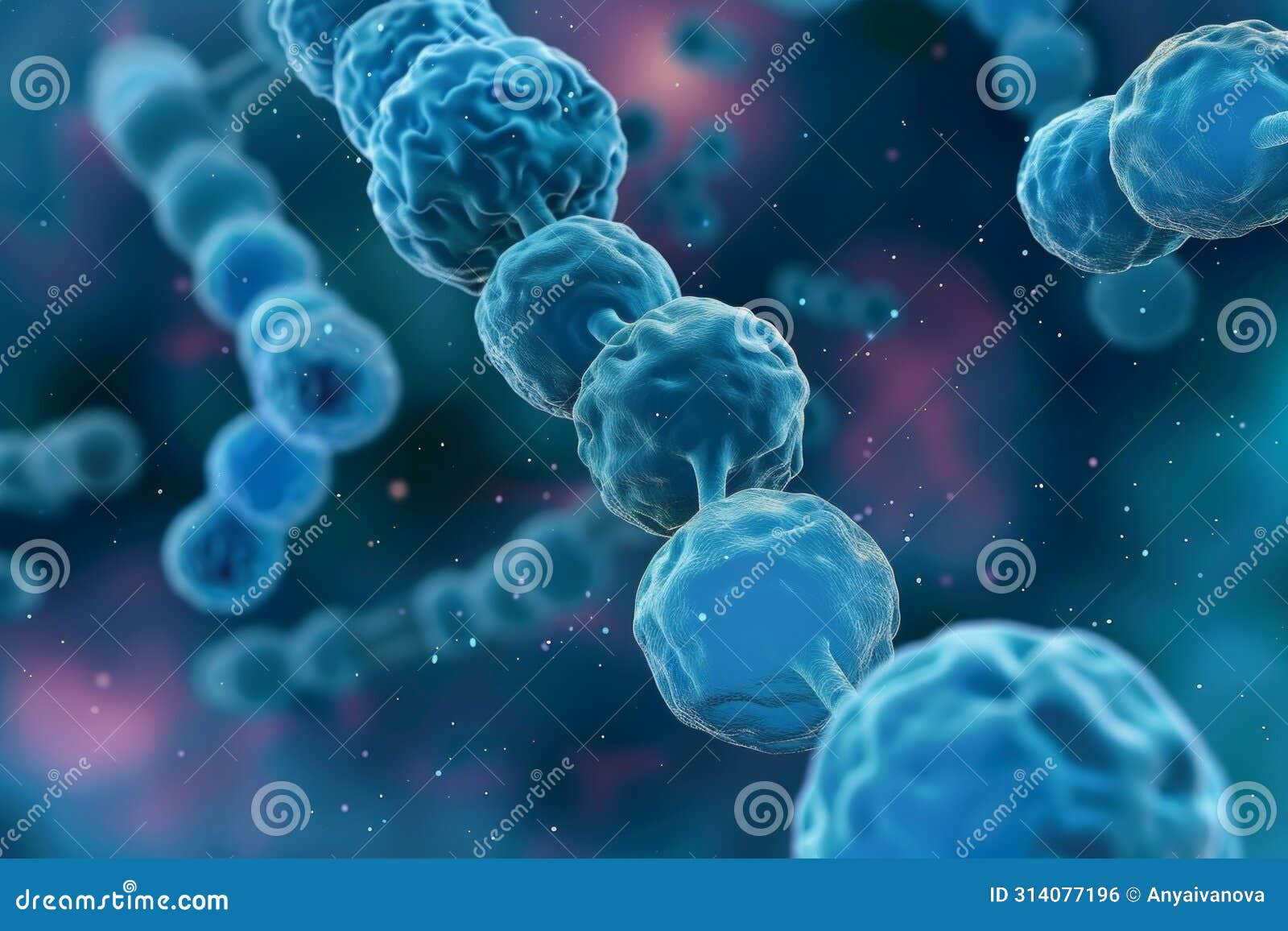Clusters of Blue Green Protein Chains in a Dark Intracellular ...