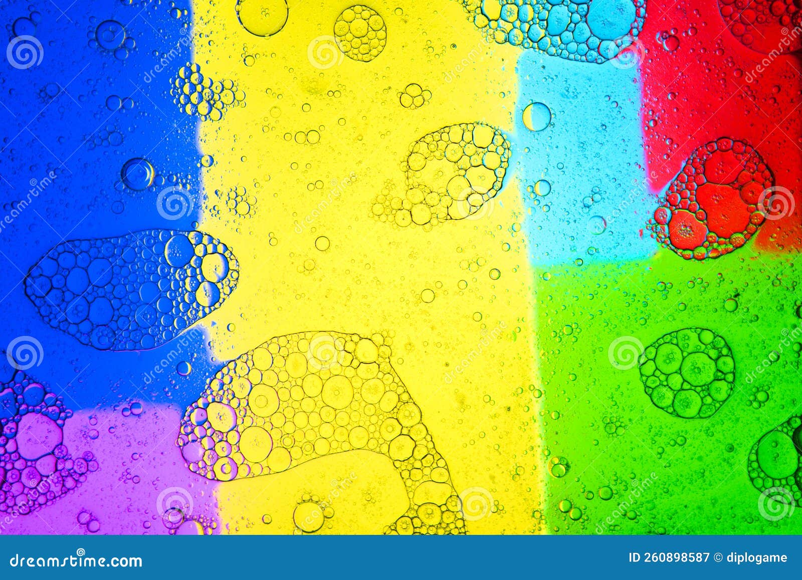 Clusters of Bubbles on Colorful Background Stock Image - Image of fluid ...