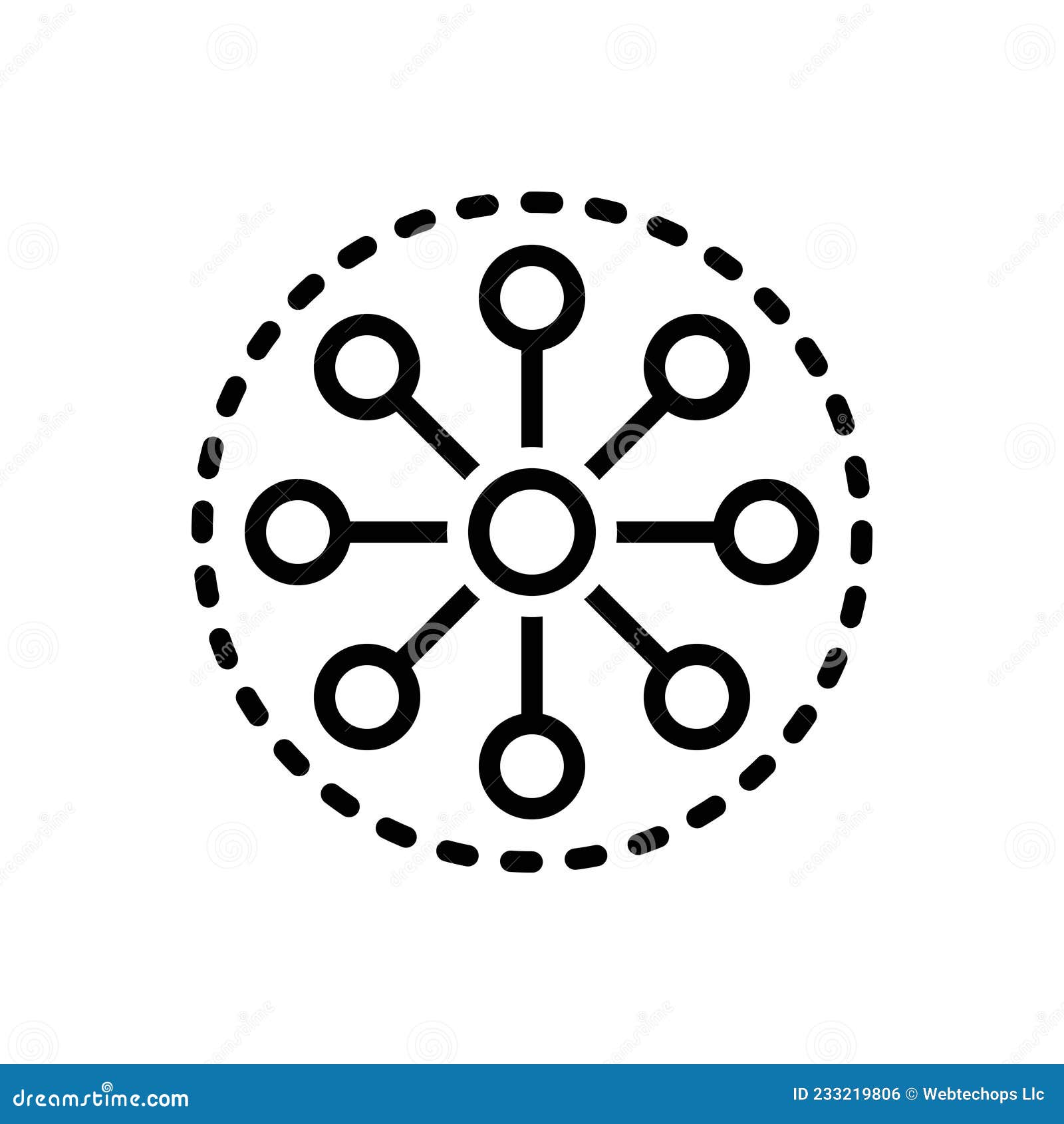 Black Line Icon for Clusters, Group and Collection Stock Vector ...