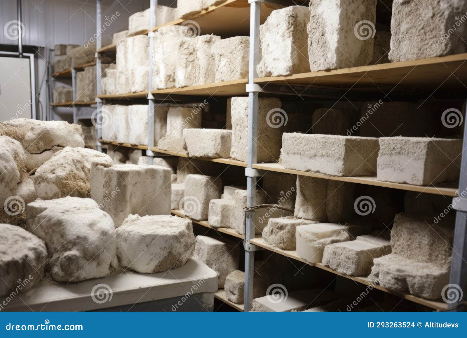 Clusters of Mycelium Bricks in the Laboratory Stock Photo - Image of ...