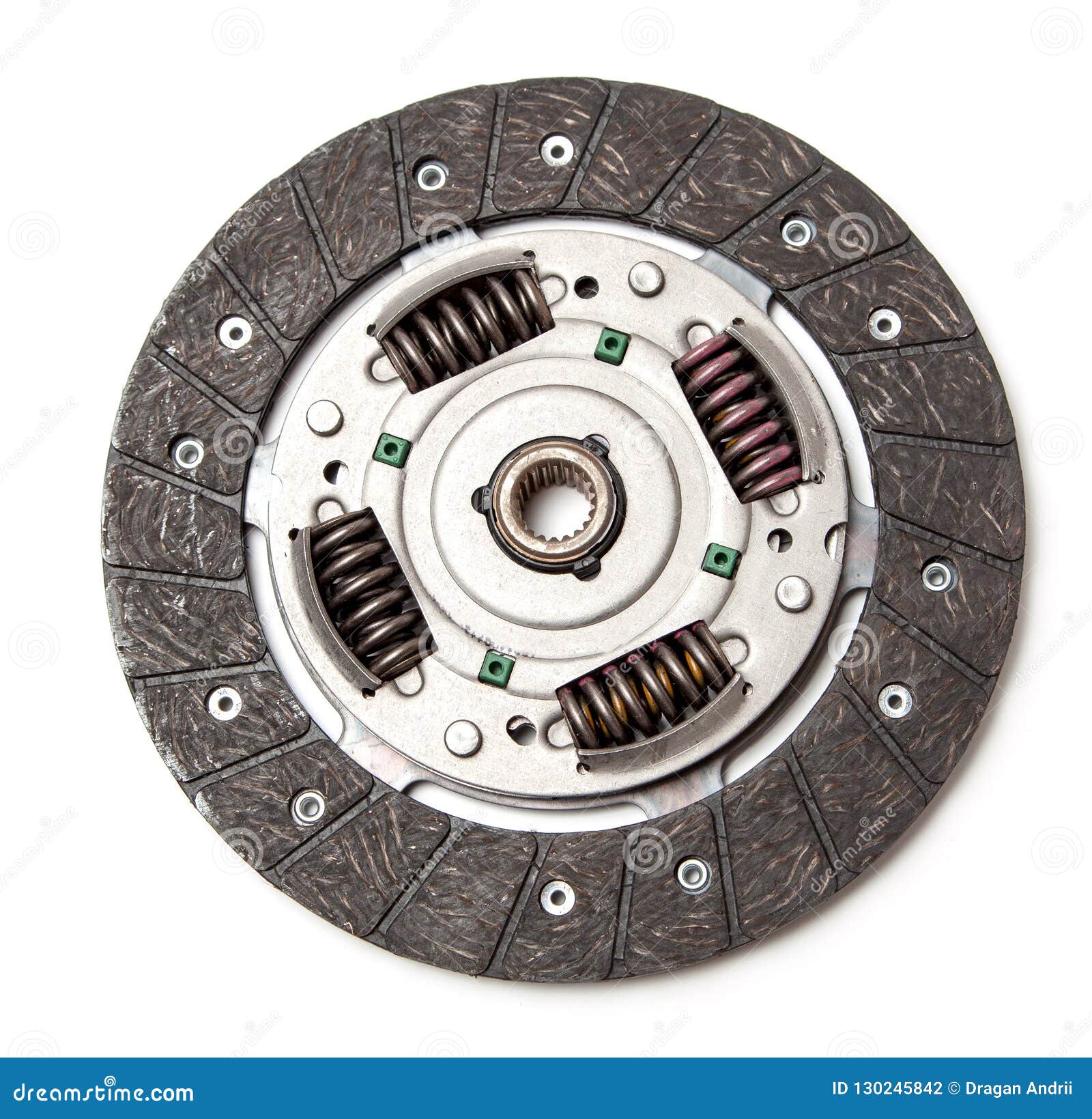Clutch Disc Isolated on White. Stock Photo - Image of flywheel ...