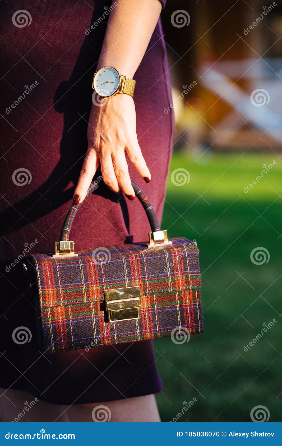Clutch in female hand stock photo. Image of holding - 185038070